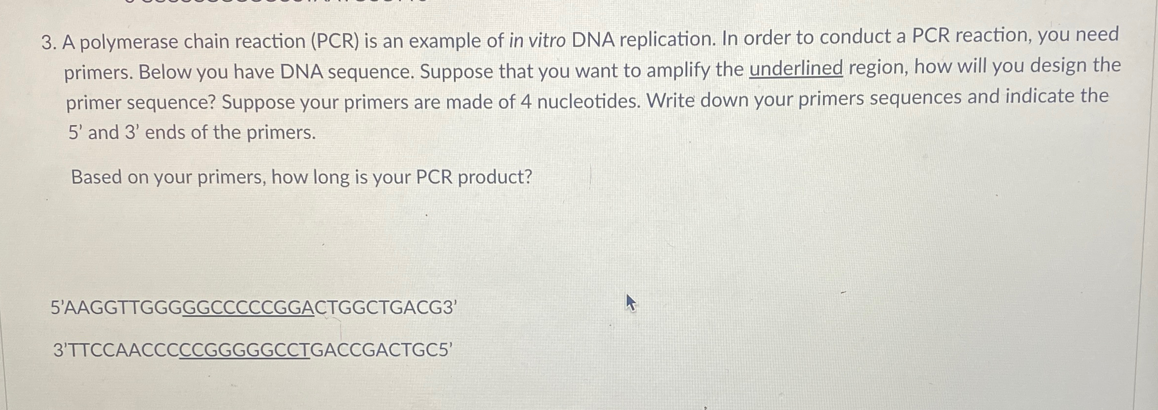 Solved A polymerase chain reaction (PCR) ﻿is an example of | Chegg.com