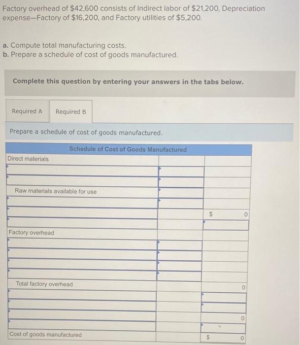 Solved Note: Assume all raw materials were used as direct | Chegg.com