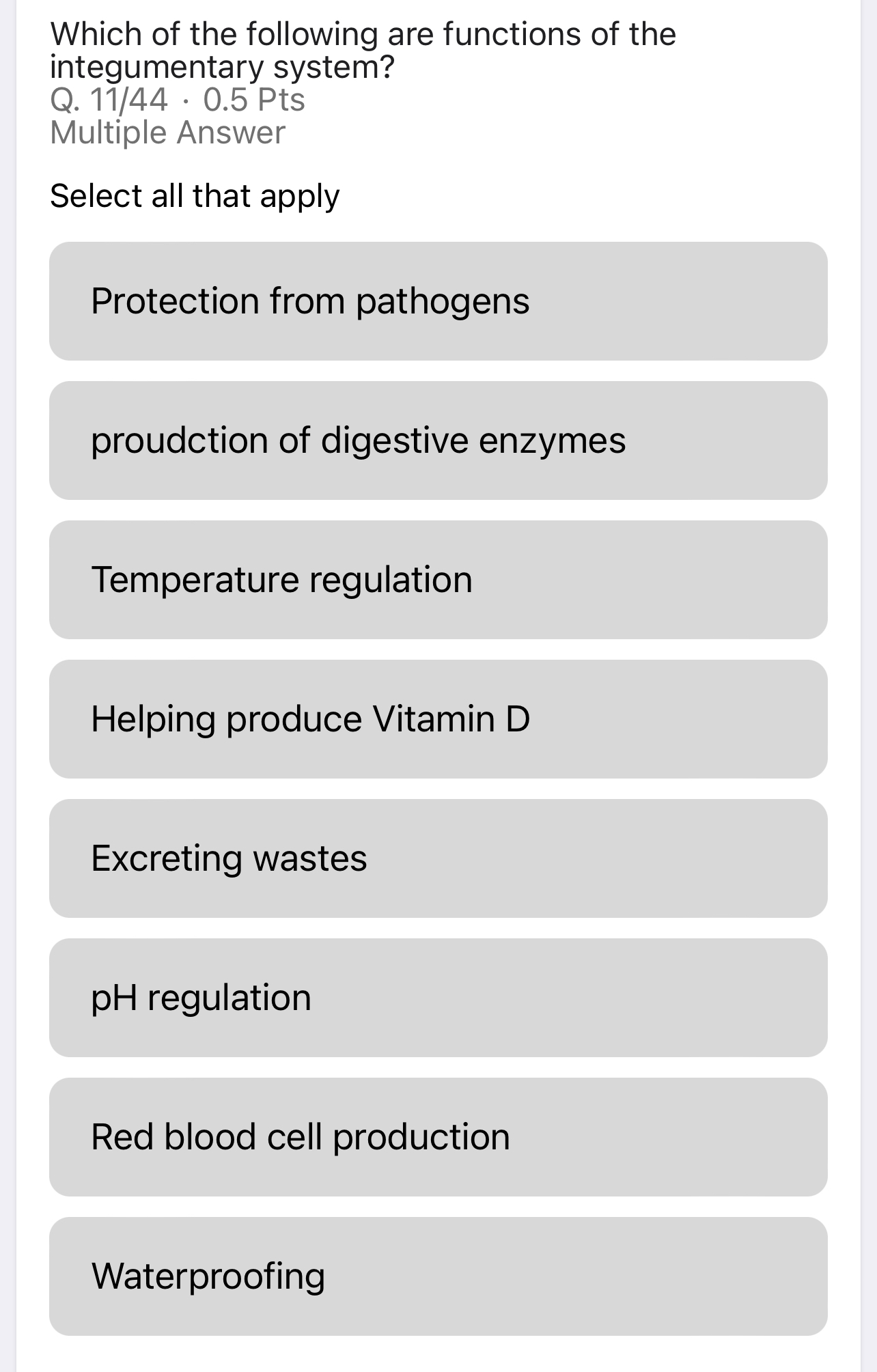 Solved Which of the following are functions of the | Chegg.com