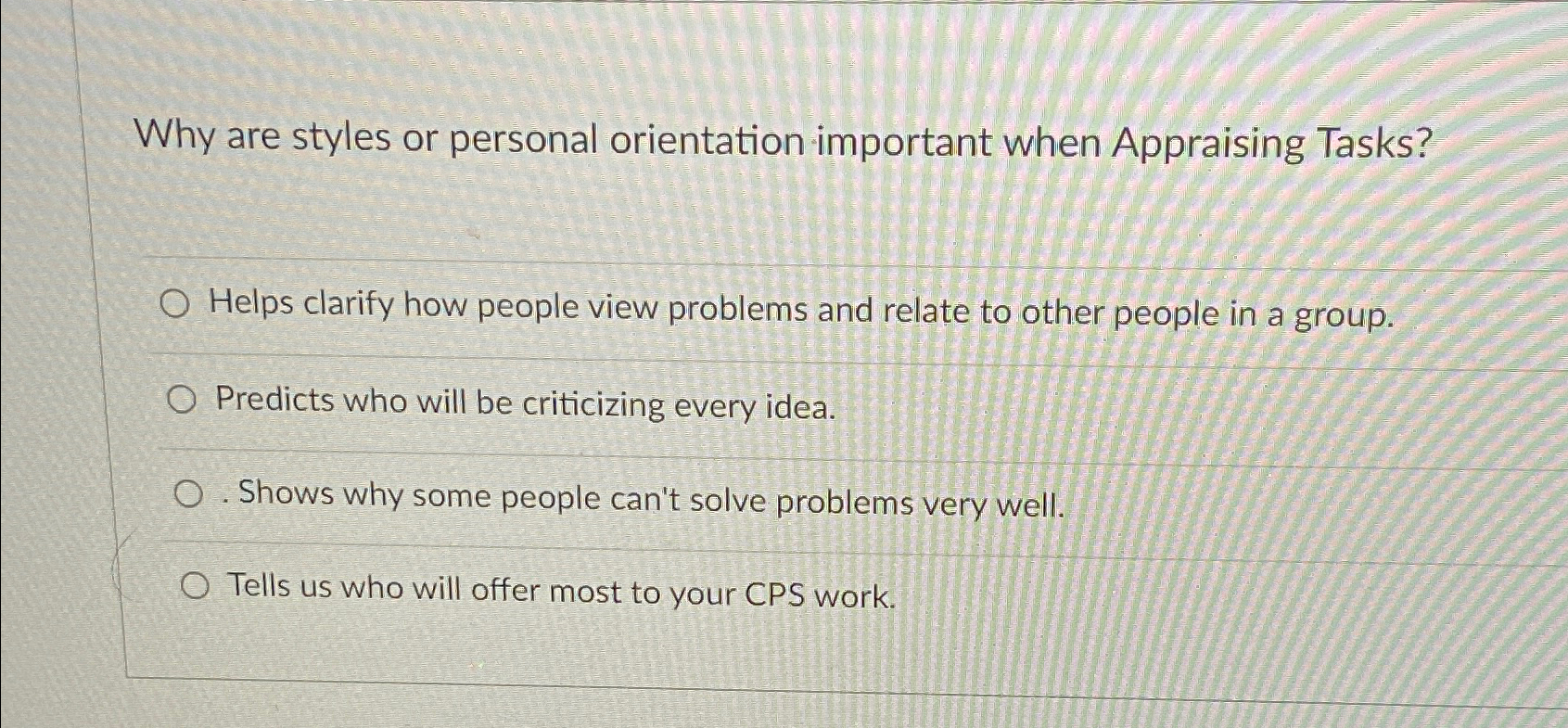 Solved Why are styles or personal orientation important when | Chegg.com