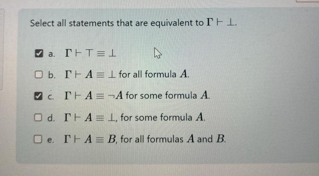 Solved Select all statements that are equivalent to | Chegg.com