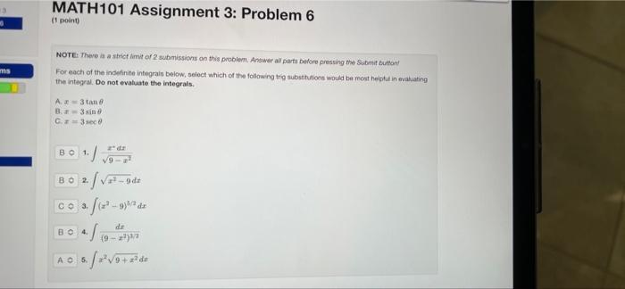 Solved MATH101 Assignment 3: Problem 6 NOTE: There a a | Chegg.com