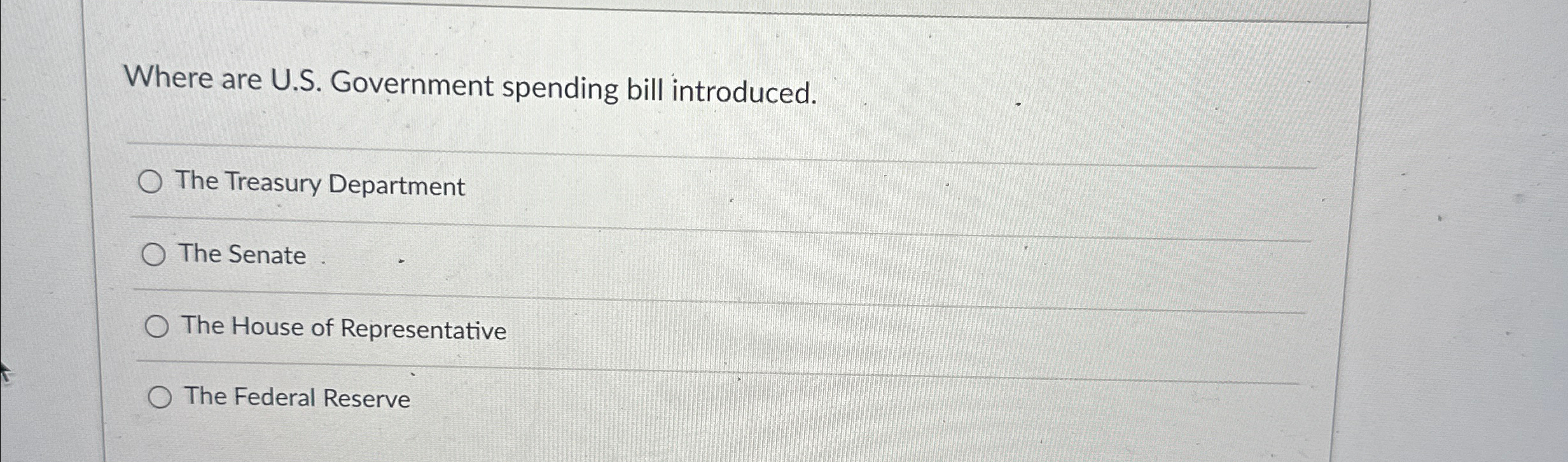 Solved Where are U.S. ﻿Government spending bill | Chegg.com