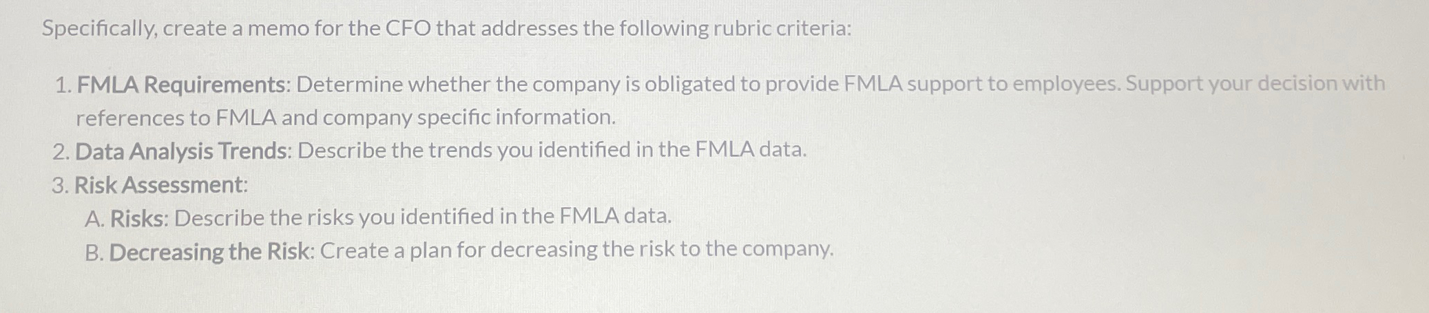 Solved Specifically, create a memo for the CFO that | Chegg.com