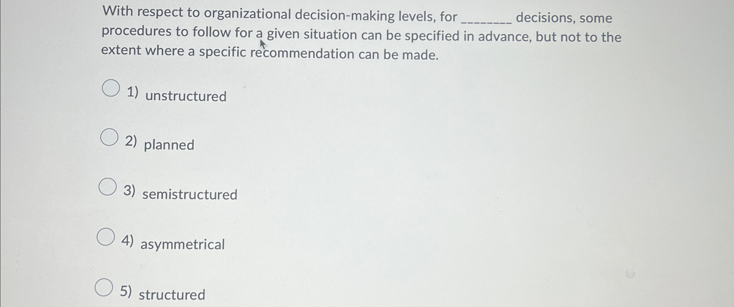 Solved With respect to organizational decision-making | Chegg.com