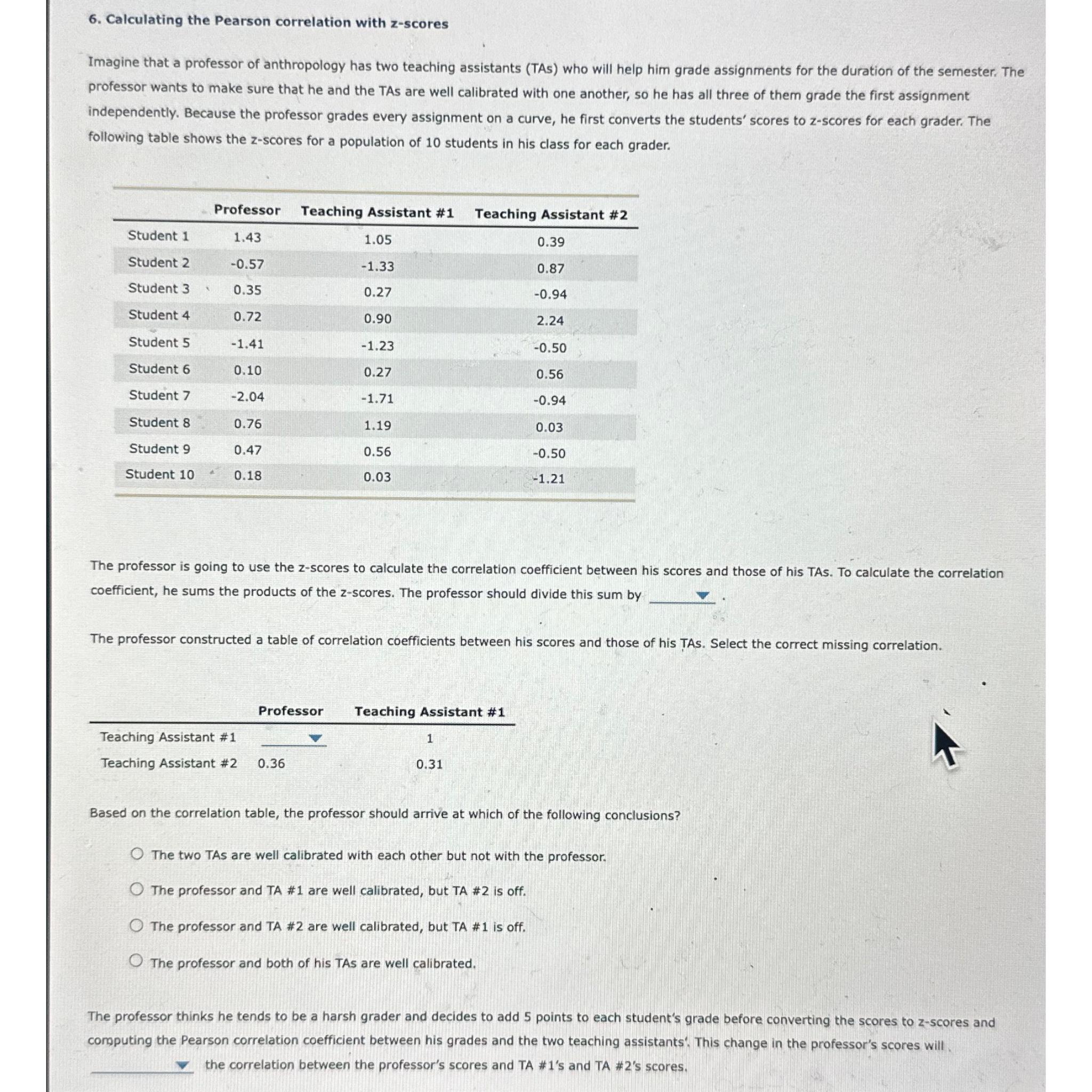 Solved Calculating the Pearson correlation with | Chegg.com