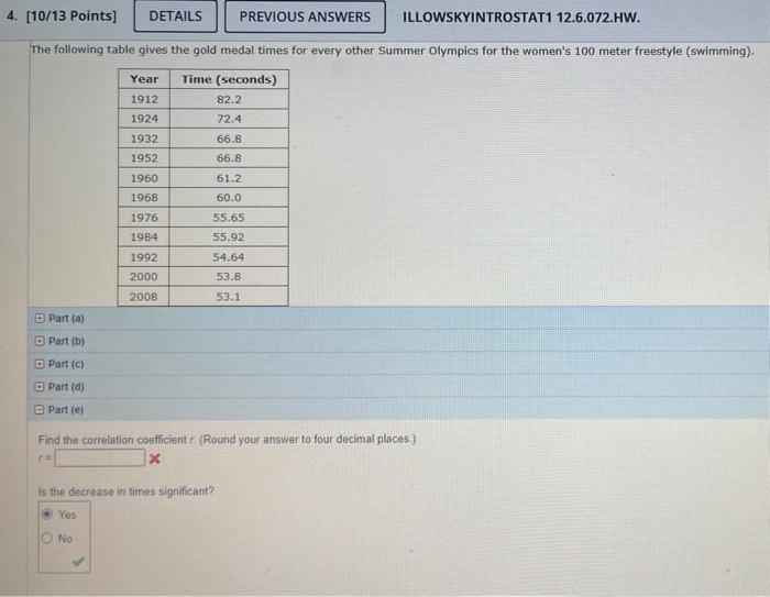 Part (a) Pait (b) Part (c) Part (d) Part (e) Find the | Chegg.com