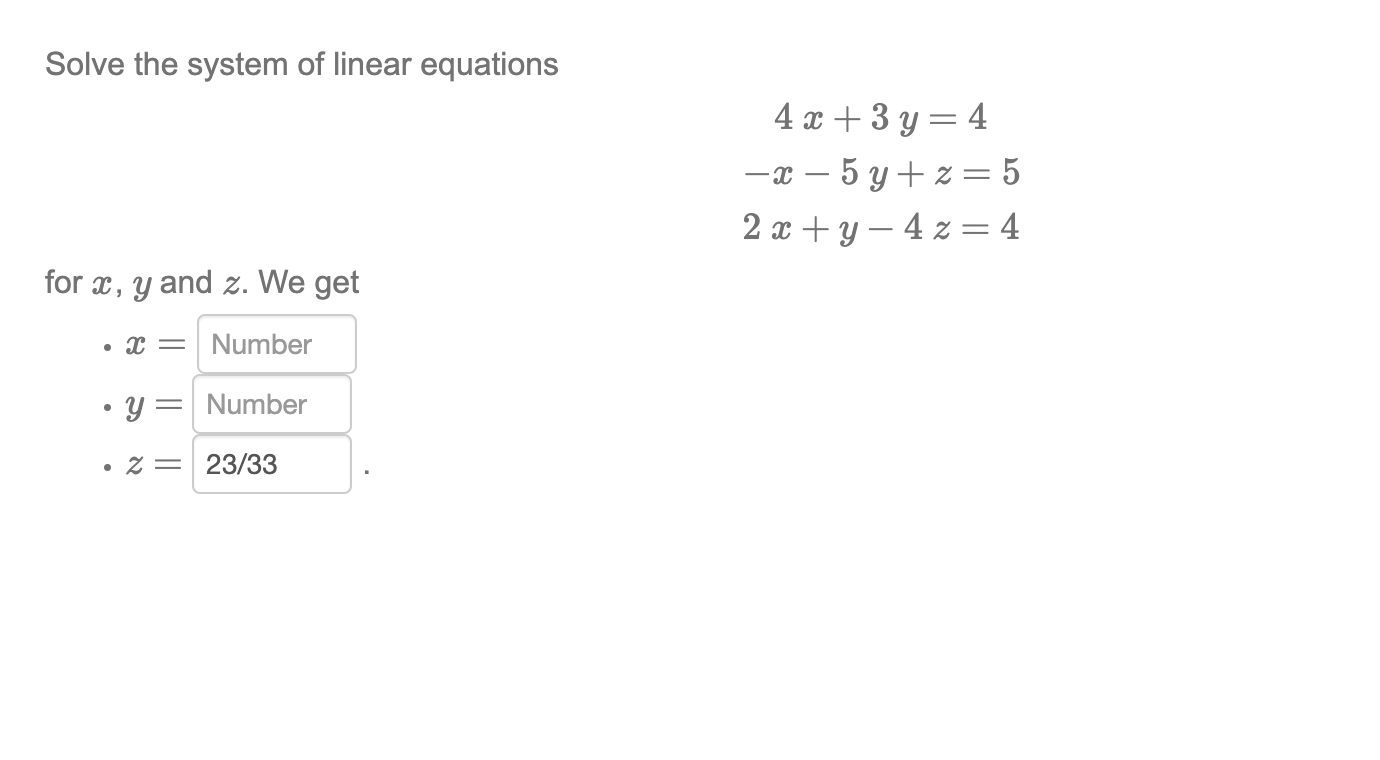 Solved Solve the system of linear | Chegg.com