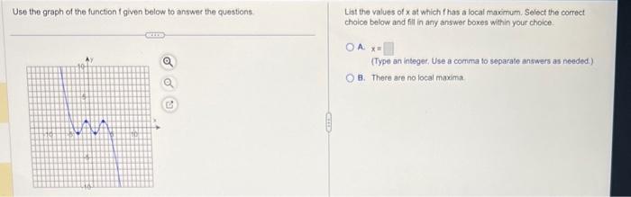 Solved Use the graph of the function f given below to answer | Chegg.com