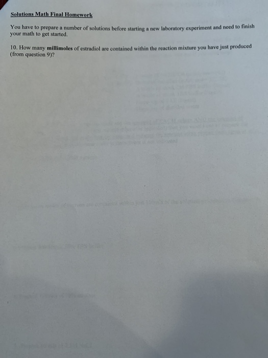 Solved Solutions Math Final Homework You have to prepare a | Chegg.com