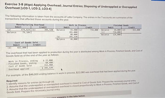 Solved For example, of the $46,000 ending balance in work in | Chegg.com