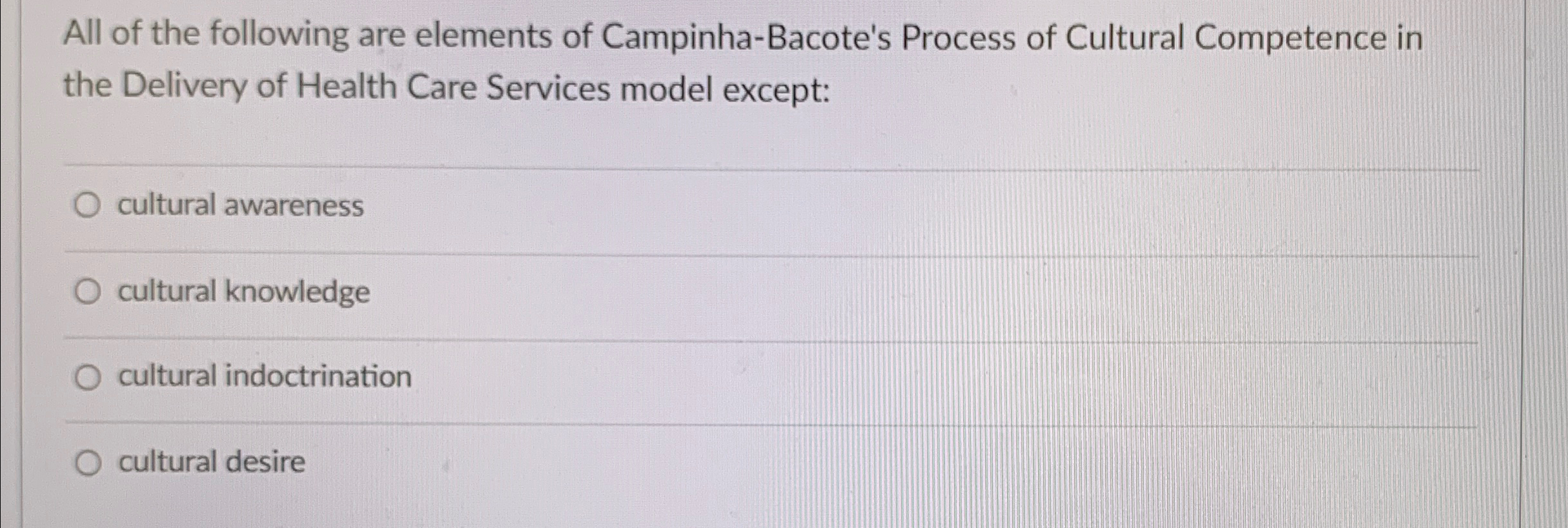 Solved All of the following are elements of | Chegg.com
