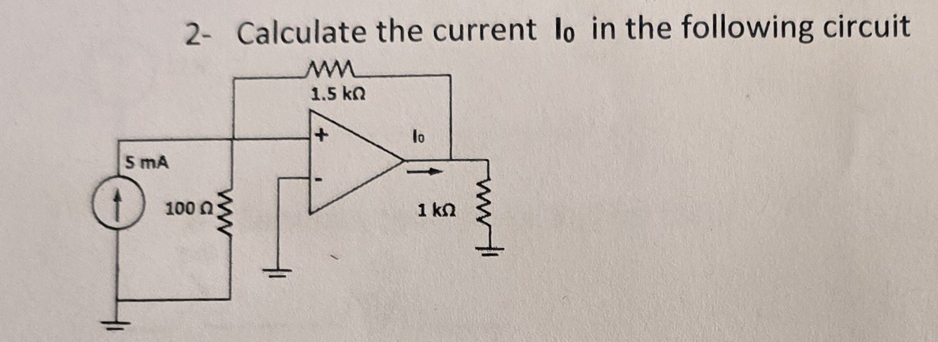 Solved 2- ﻿Calculate the current I0 ﻿in the following | Chegg.com