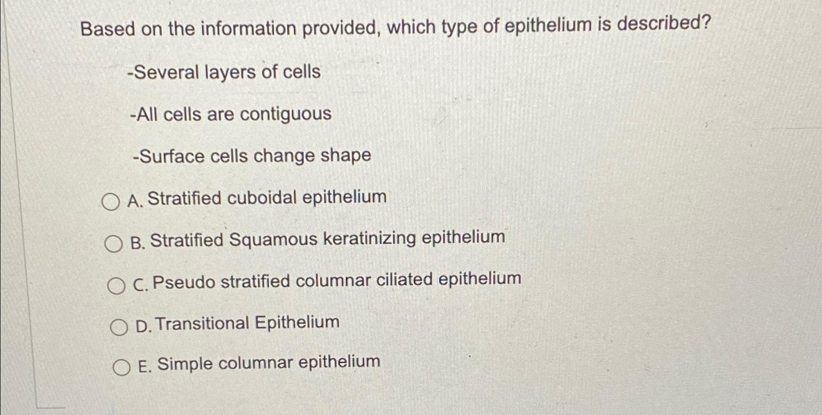 Solved Based on the information provided, which type of | Chegg.com