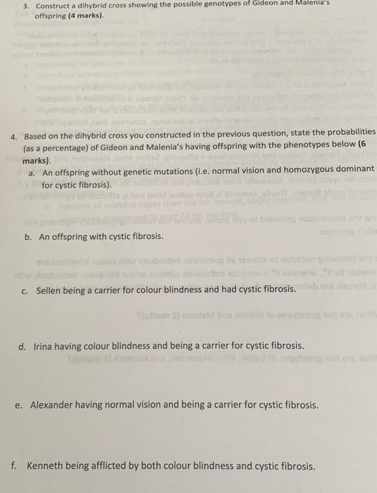 Solved Part I: Mendelian Inheritance Colour blindness is an | Chegg.com