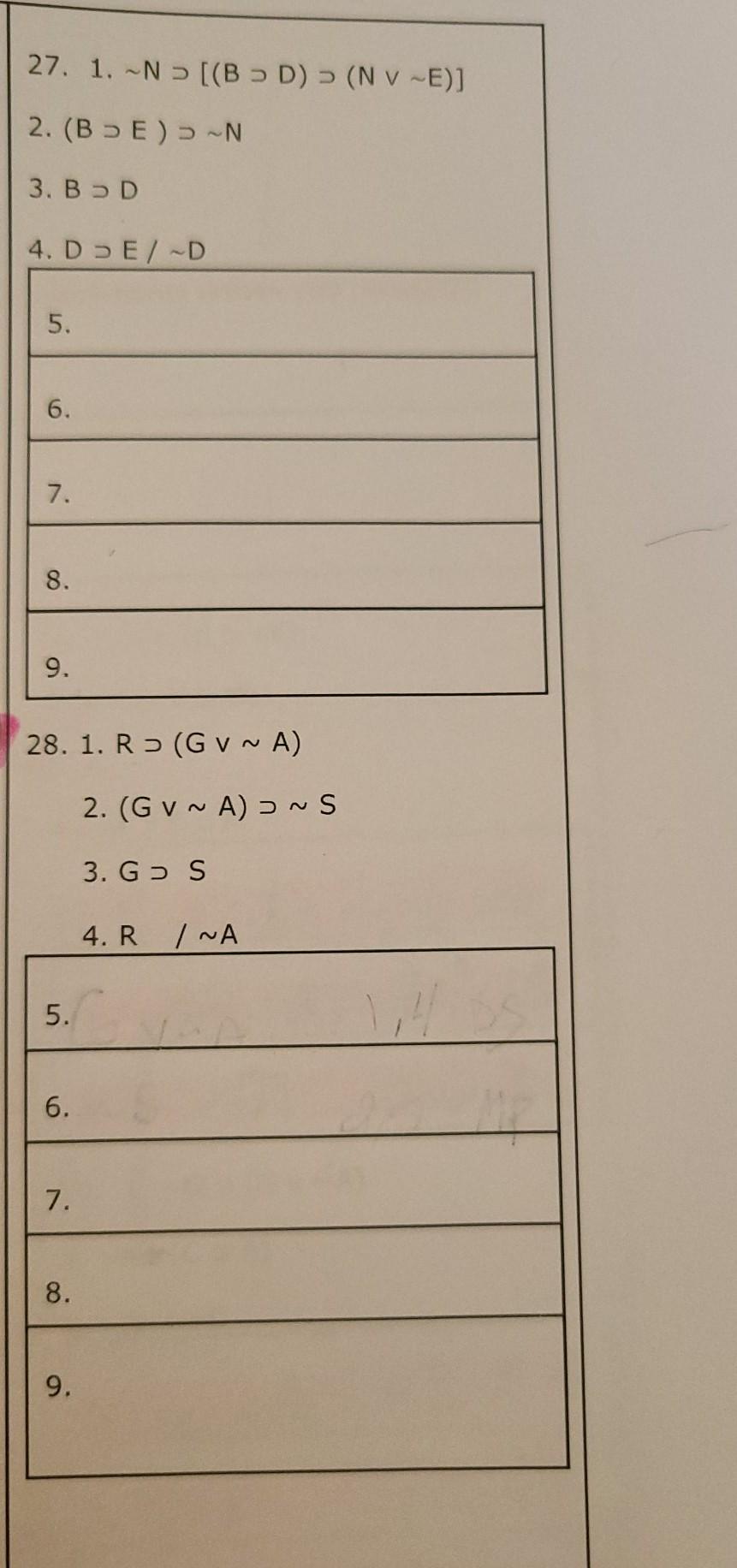 Solved Logic Natural Deduction Homework 4 Complete the | Chegg.com