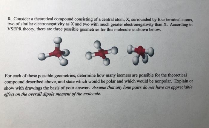 Solved 8. Consider a theoretical compound consisting of a | Chegg.com
