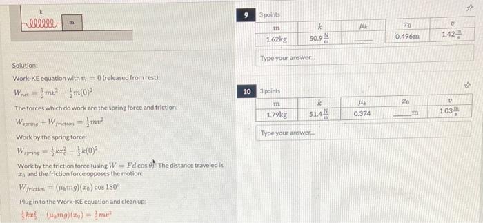 Solved Solution: Work-KE equation (with vf=0 ): Wnat | Chegg.com