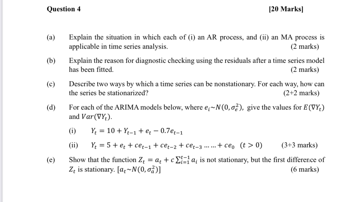 Solved Question 4[20 ﻿Marks](a) ﻿Explain the situation in | Chegg.com