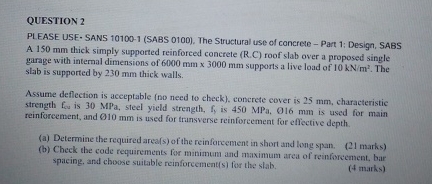 Solved QUESTION 2PLEASE USE- ﻿SANS 10100-1 (SABS 0100), ﻿The | Chegg.com
