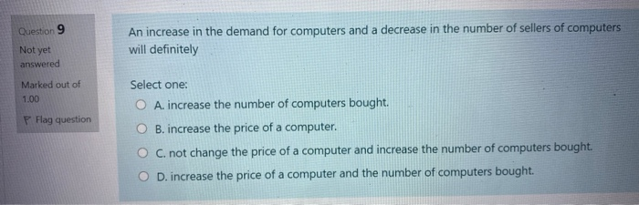 Solved Question 9 An increase in the demand for computers | Chegg.com