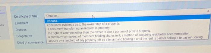 Solved Certificate of ùve Easement Distress Cooperative Deed | Chegg.com