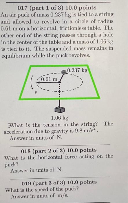 Solved 02010.0 points A mass of 0.51 kg attached to a | Chegg.com
