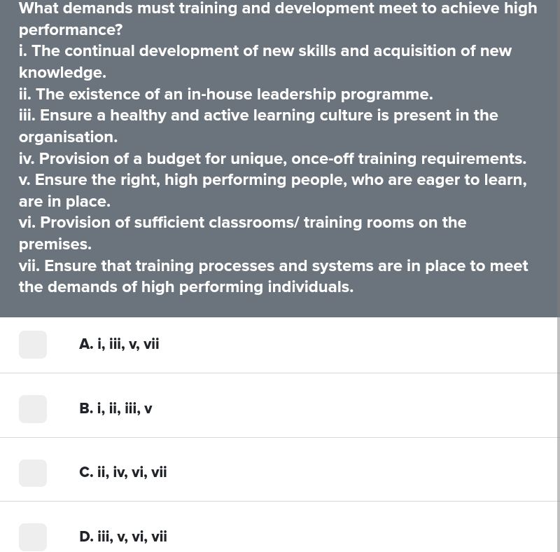 Solved What demands must training and development meet to | Chegg.com