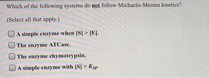 Solved Which of the following systems do not follow | Chegg.com