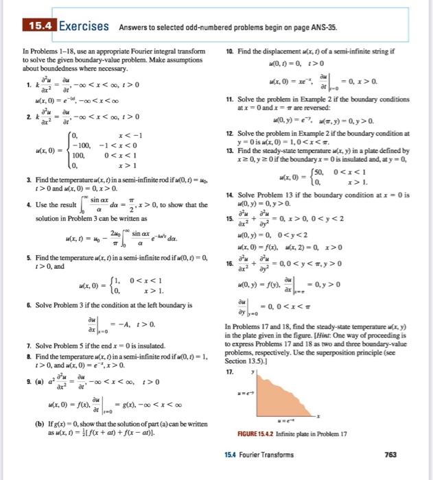 Solved 15.4 Exercises Answers to selected odd-numbered | Chegg.com