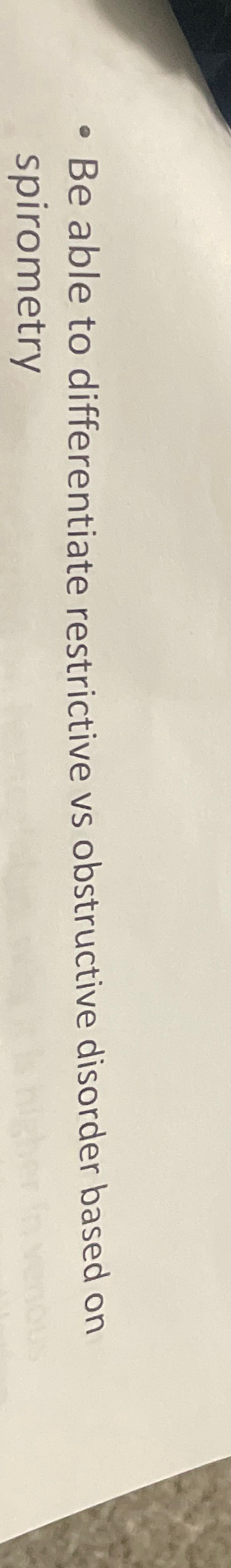 Solved Be able to differentiate restrictive vs obstructive | Chegg.com