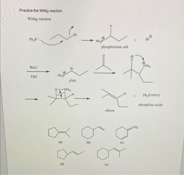Solved Practice the Wittig reaction Wittig reaction | Chegg.com