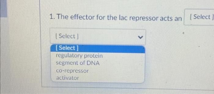 Solved 2. Trp repressor binds to the operator iii | Chegg.com