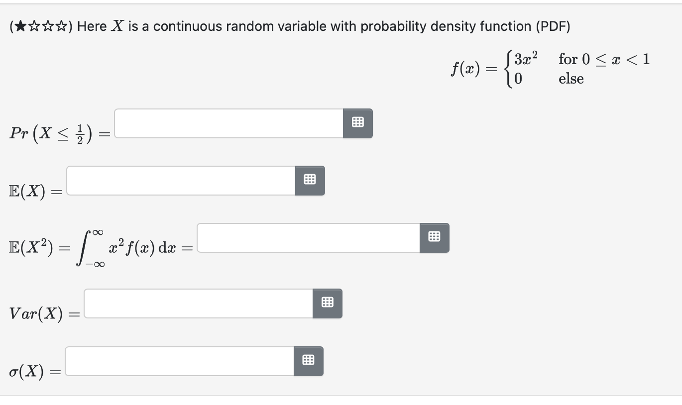 Solved (***↶↶↶) ﻿Here x ﻿is a continuous random variable | Chegg.com