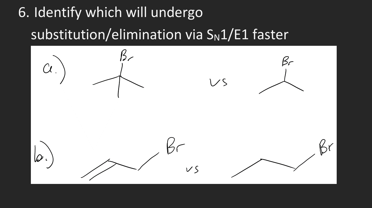 Solved Identify which will undergosubstitution/elimination | Chegg.com
