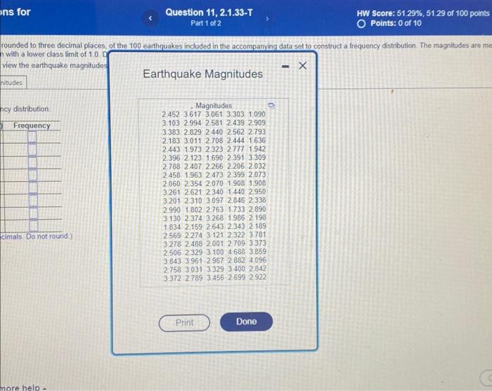 Solved Use the magnitudes, rounded to three decimal places, | Chegg.com