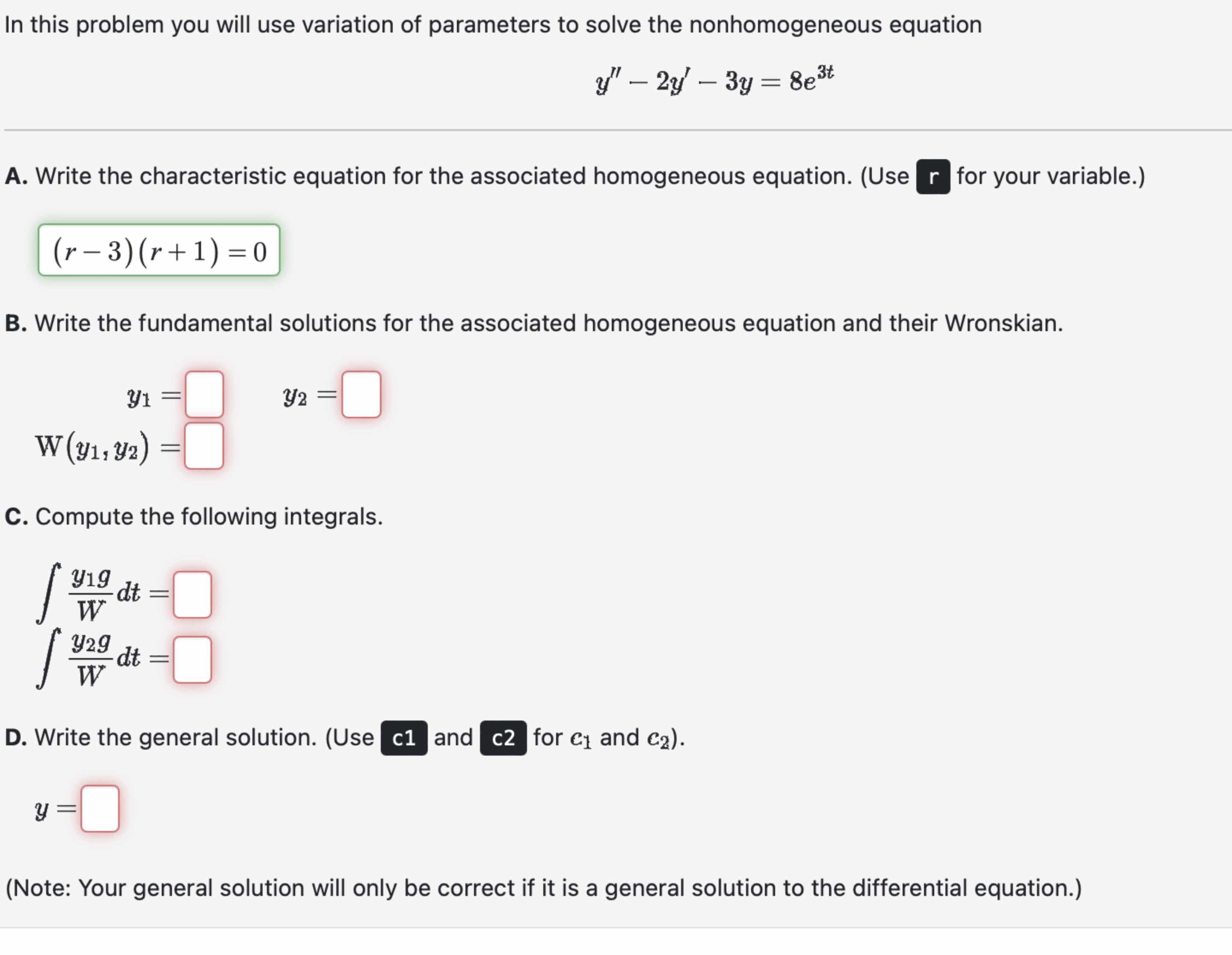 Solved Please answer this correctly! In this problem you | Chegg.com