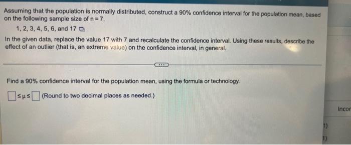 Solved Assuming that the population is normally distributed, | Chegg.com