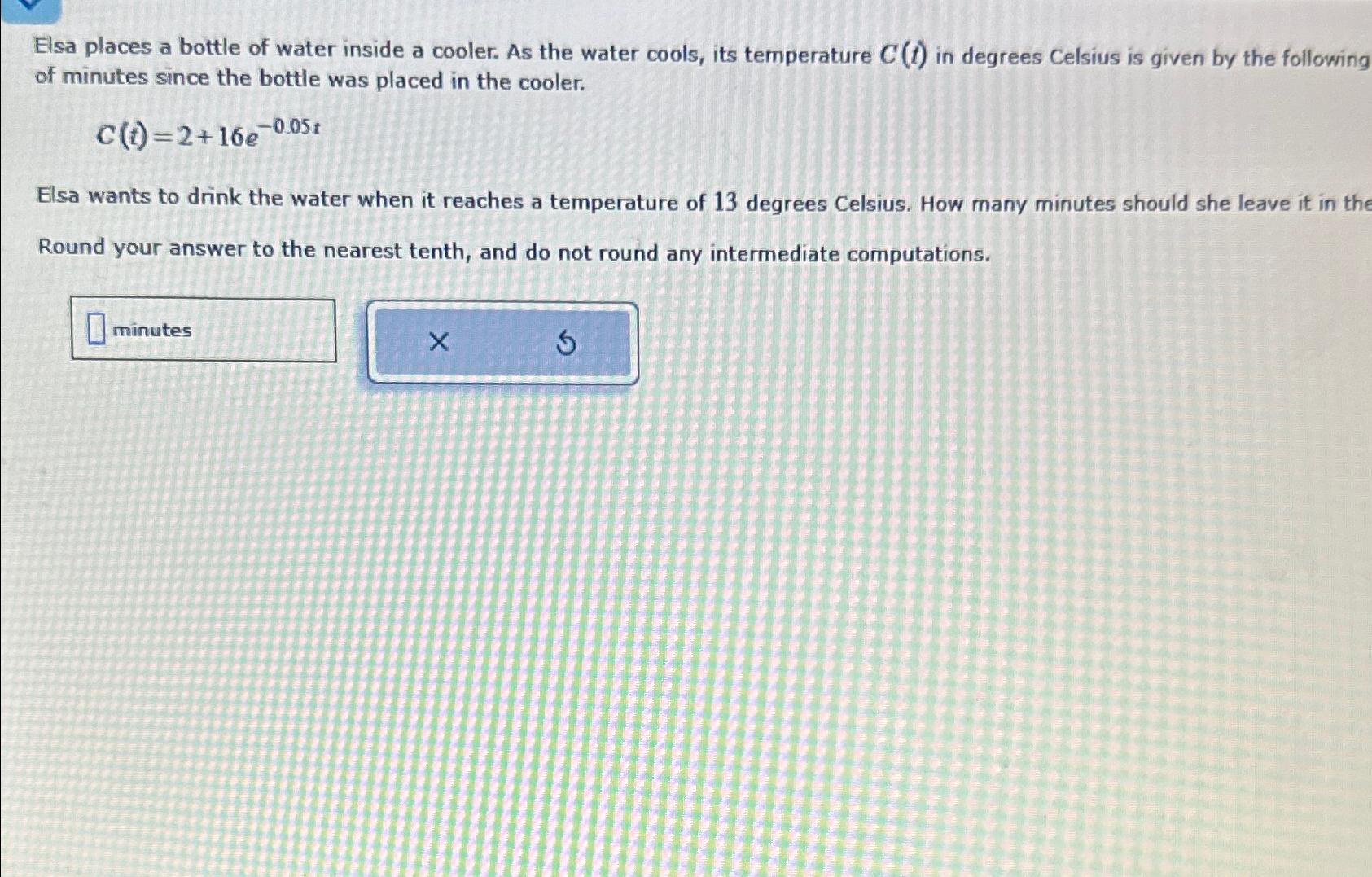 Solved Elsa places a bottle of water inside a cooler. As the | Chegg.com