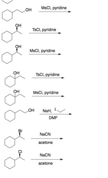 Solved MsCl, pyridine TsCl, pyridine MsCl, pyridine | Chegg.com