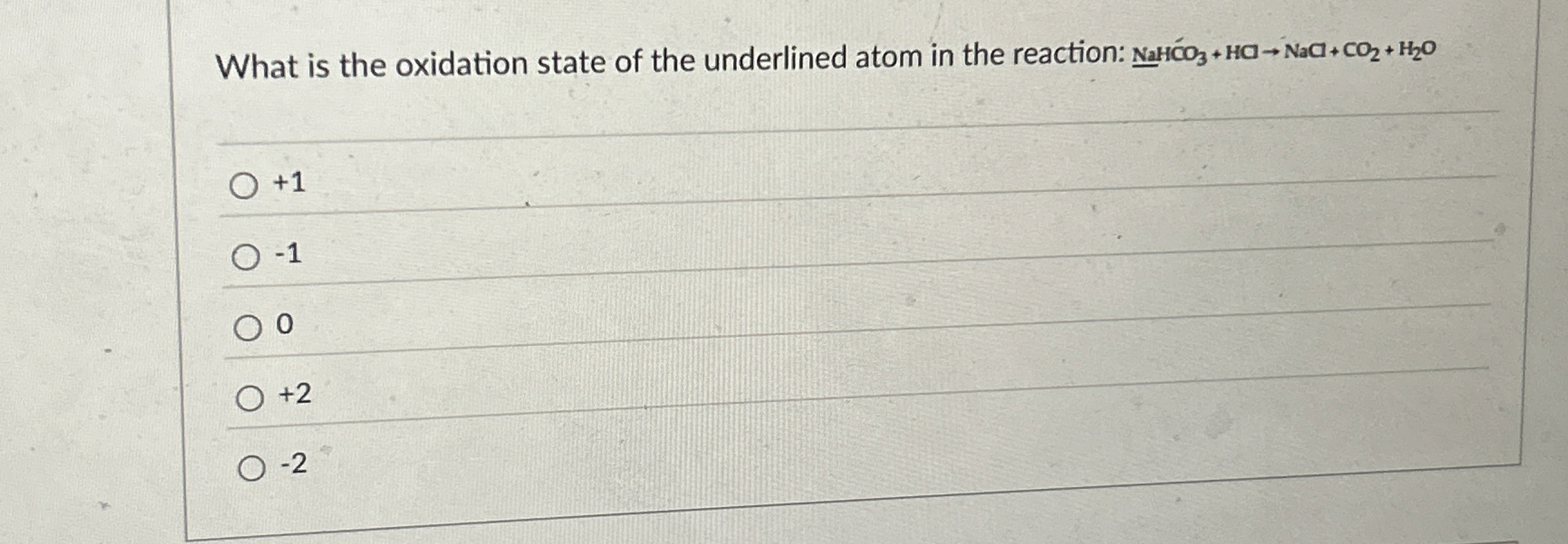 Solved What is the oxidation state of the underlined atom in | Chegg.com