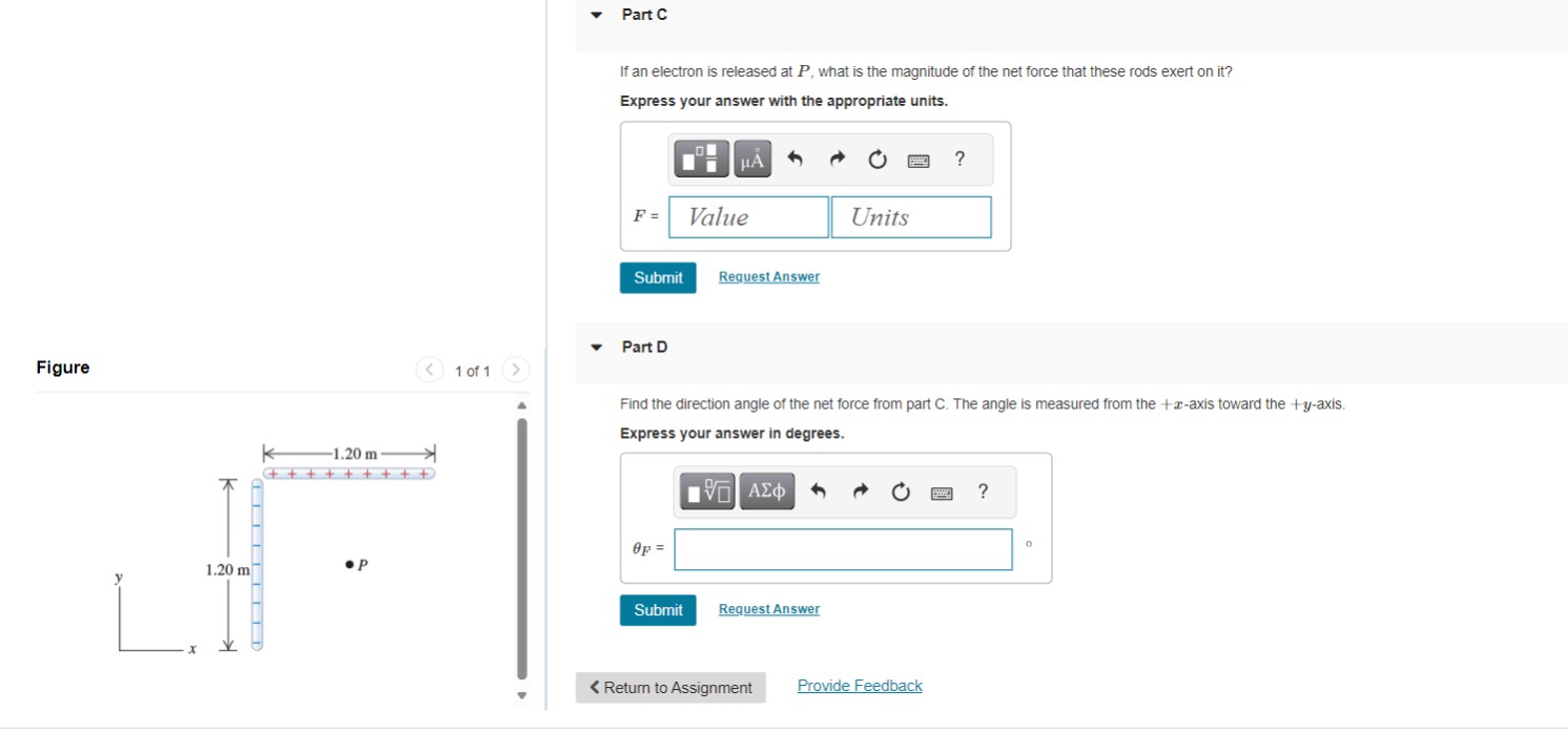 Solved Part CIf an electron is released at P, ﻿what is the | Chegg.com