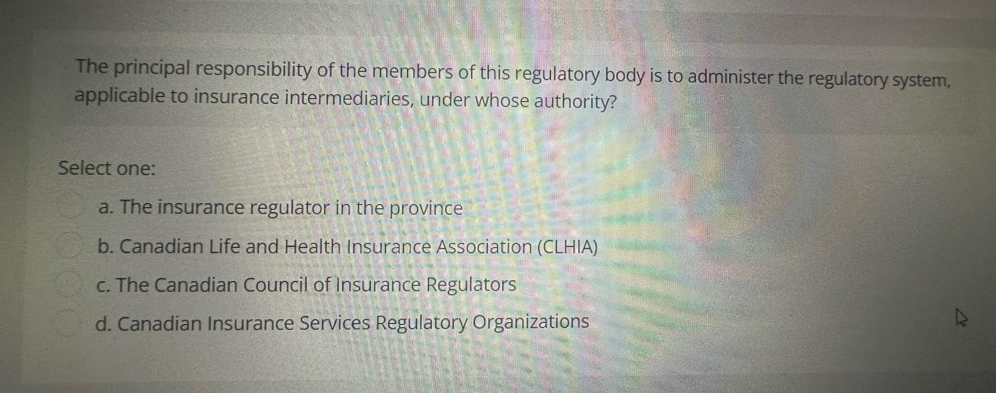 Solved The principal responsibility of the members of this | Chegg.com