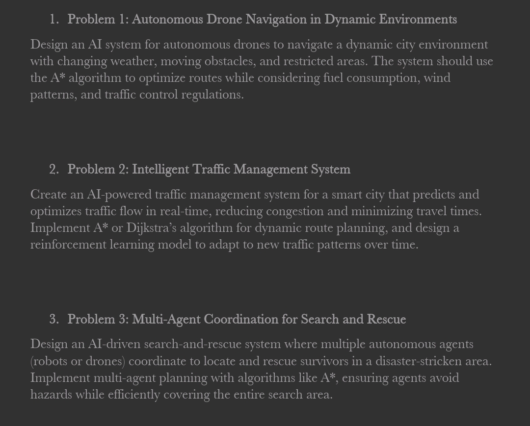 Solved Problem 1: Autonomous Drone Navigation in Dynamic | Chegg.com