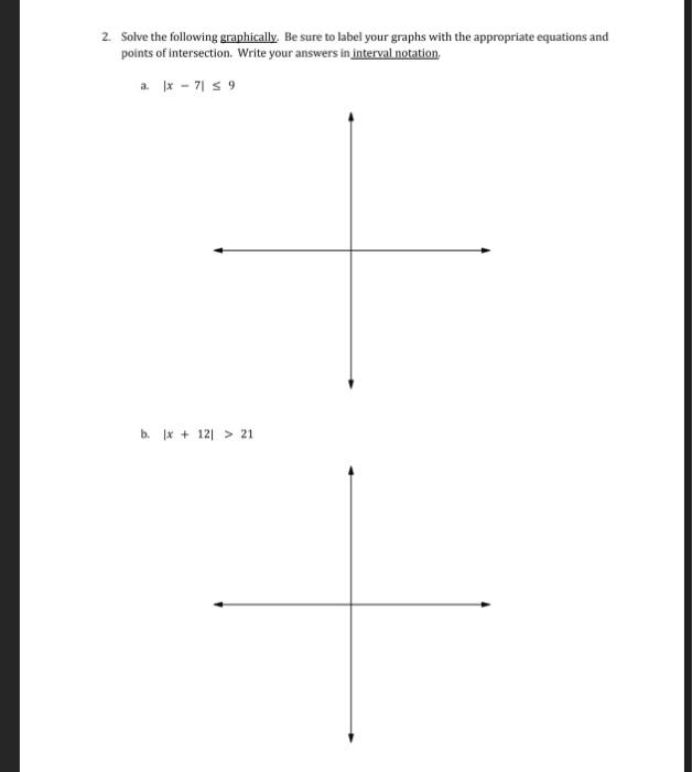 Solved 2. Solve the following graphically. Be sure to label | Chegg.com