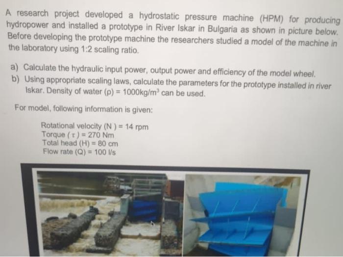 Solved A research project developed a hydrostatic pressure | Chegg.com