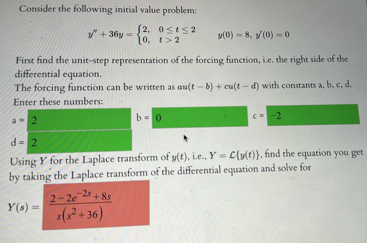Solved Consider the following initial value | Chegg.com