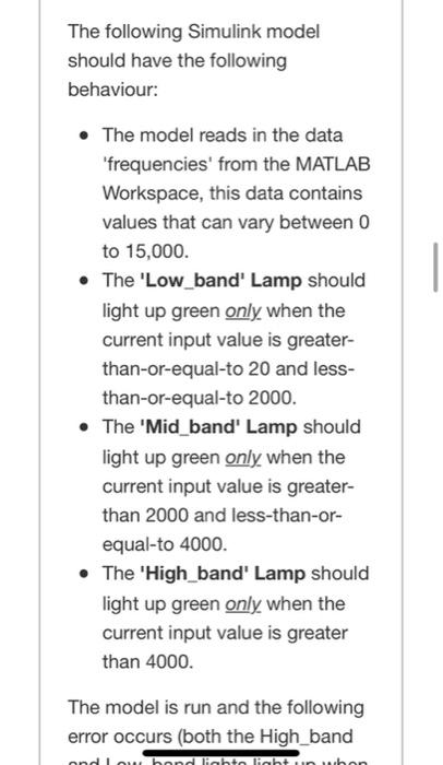 Solved The following Simulink model should have the | Chegg.com