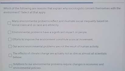 Solved Which of the following are reasons that explain why | Chegg.com