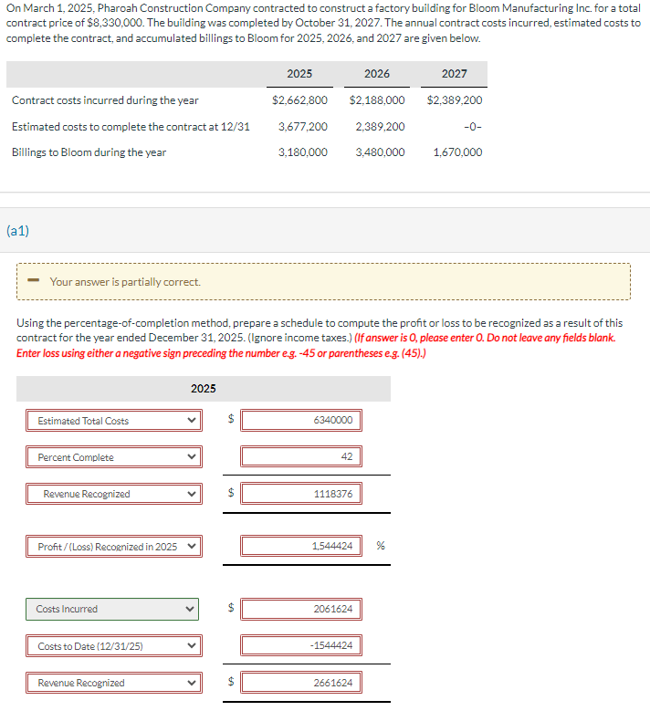 Solved On March 1, 2025, ﻿Pharoah Construction Company | Chegg.com